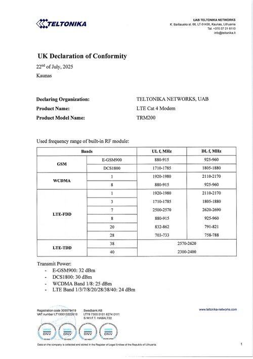 TRM200 UKCA - Teltonika Networks Wiki