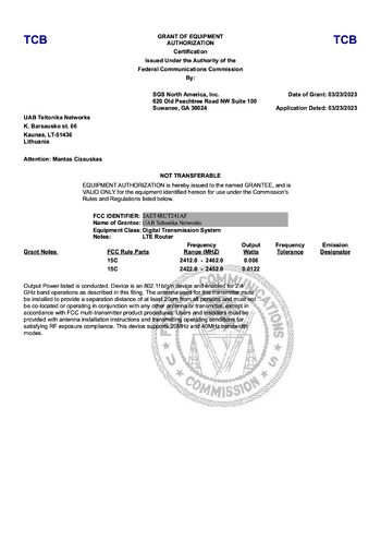 RUT241 FCC - Teltonika Networks Wiki