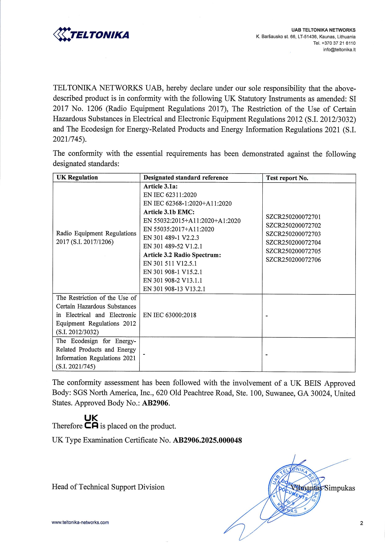 TRM200 UKCA - Teltonika Networks Wiki